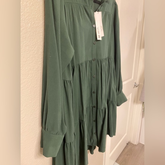 Zara | Dresses | Nwt Zara Green Tiered Flared Dress | Poshmark